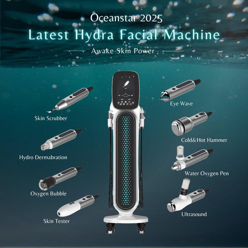 500W Professional Hydra Facial Equipment with AI Skin Diagnosis Non ...